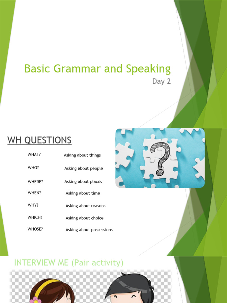 Basic Grammar and Speaking | PDF