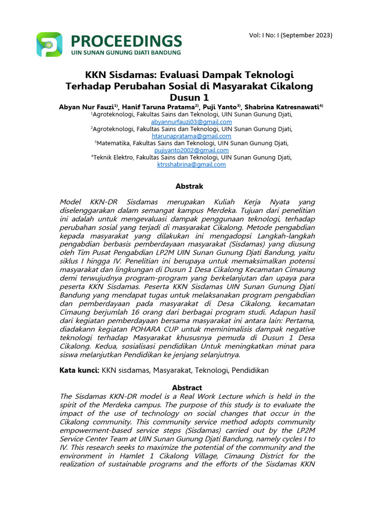 Artikel KKN UIN Bandung | PDF