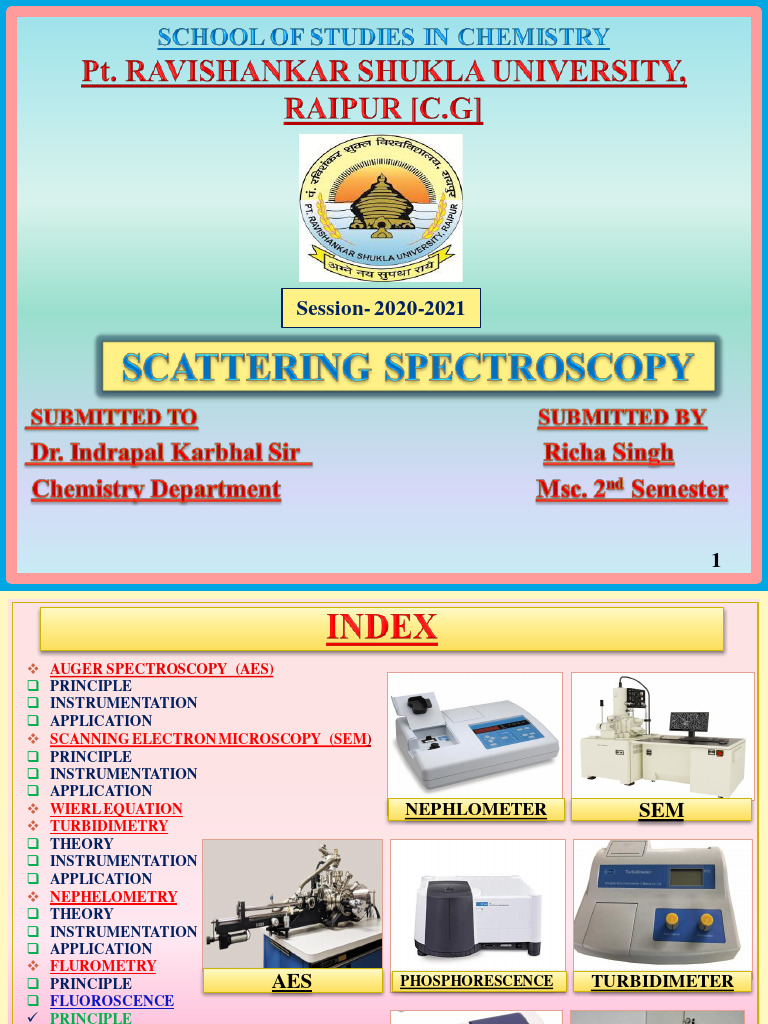 Scattering Spectros | PDF | Scanning Electron Microscope | Fluorescence