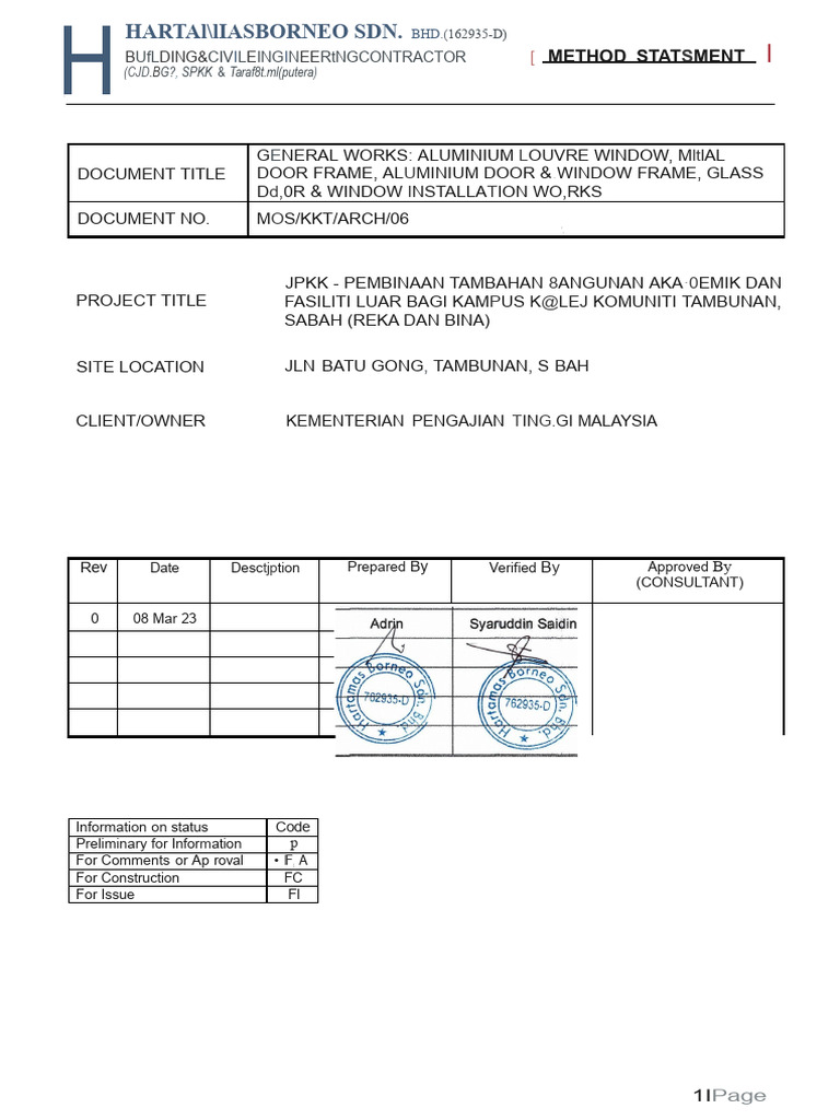 Mos - Kkt.arch.06 - Window & Door Frame Installation Work | PDF | Door | Plaster