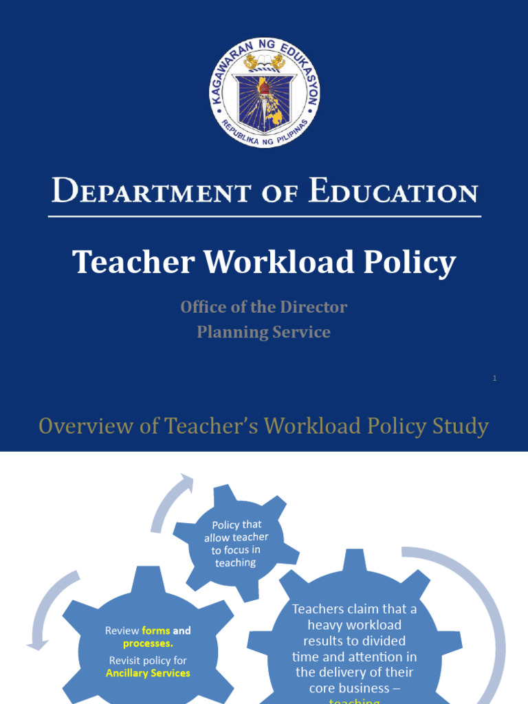 DepEd Teachers Workload Policy Study | PDF | Teachers | Learning