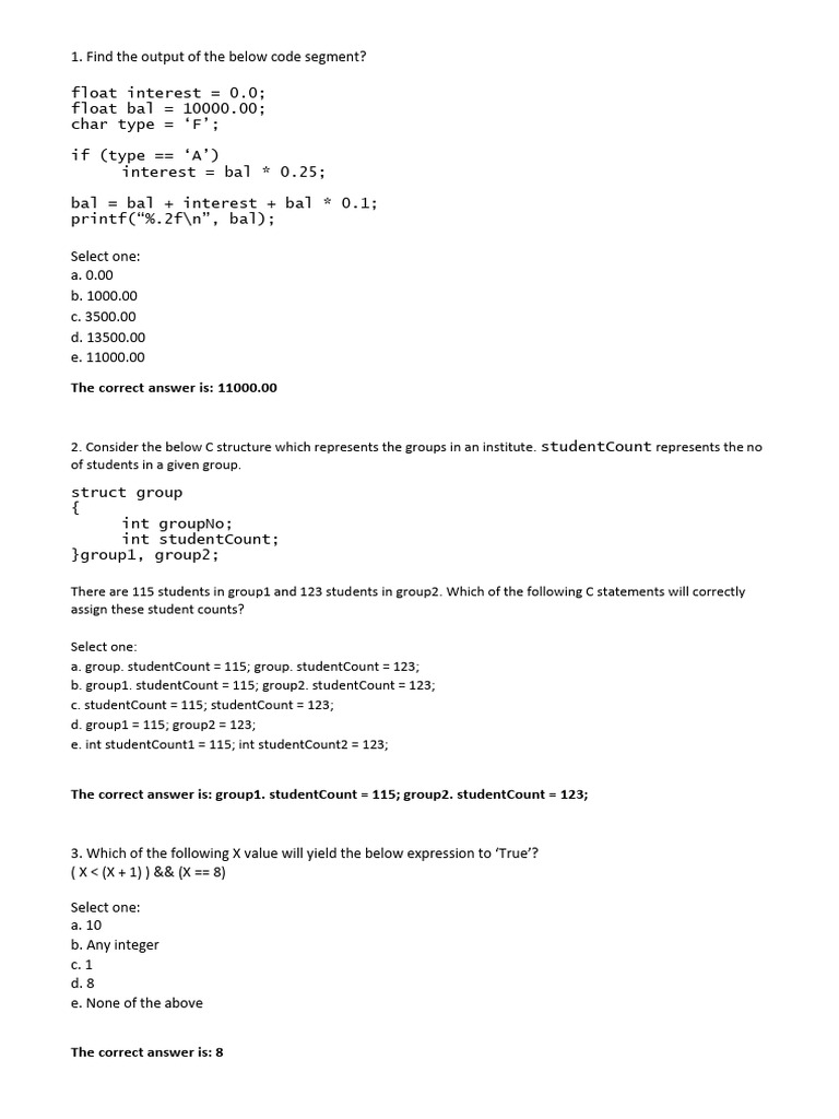 Sample MID Exam Questions | PDF | Computer Program | Programming
