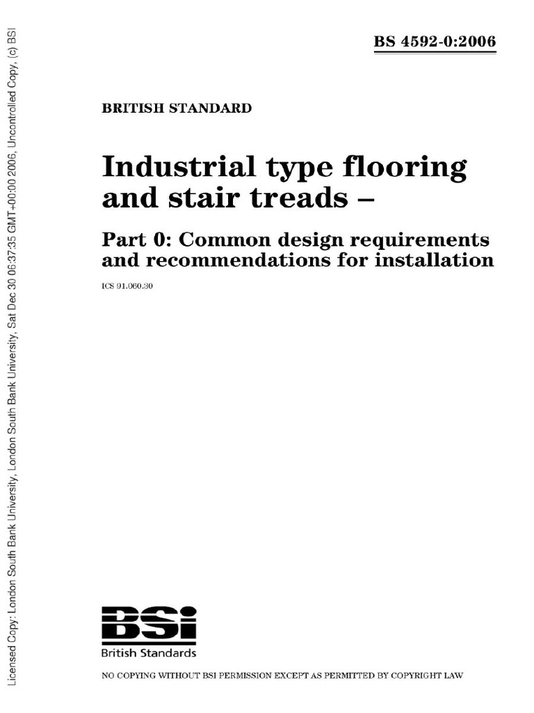 BS 4592-0-2006 | PDF