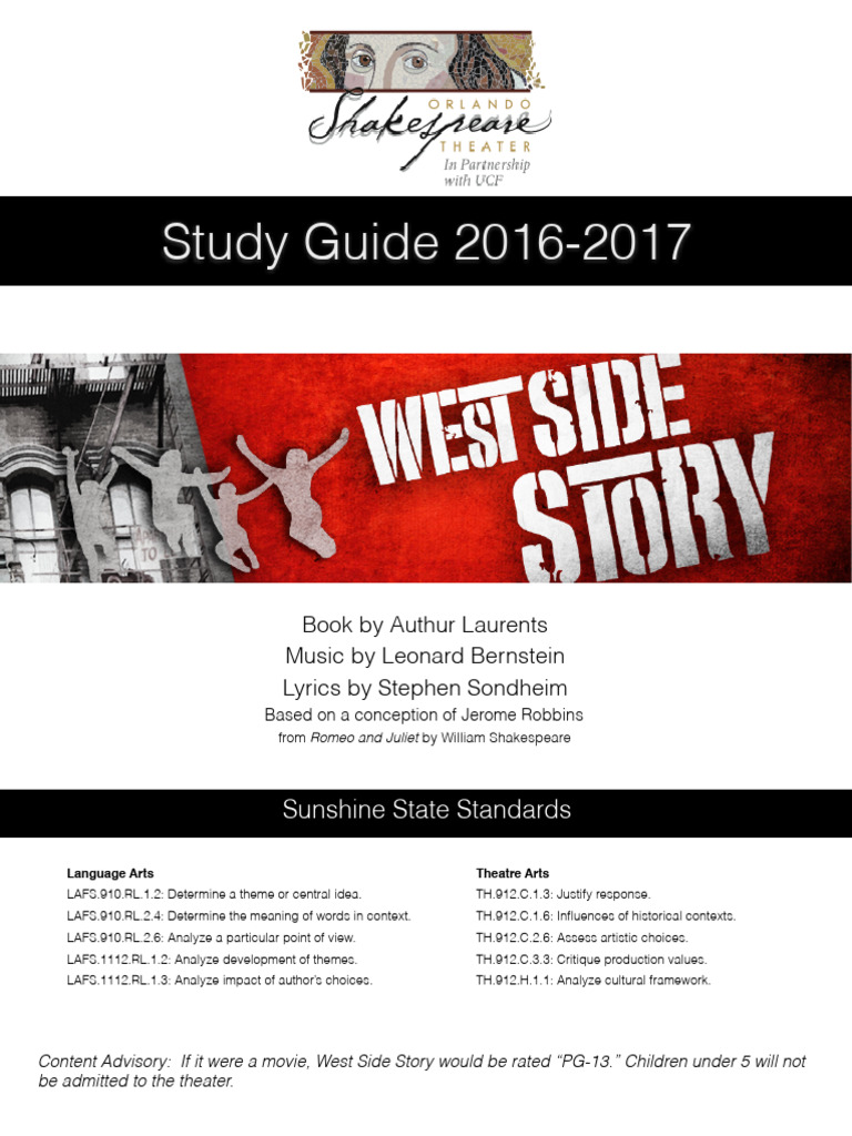 West Side Story Study Guide 2016-2017 | PDF | Performing Arts