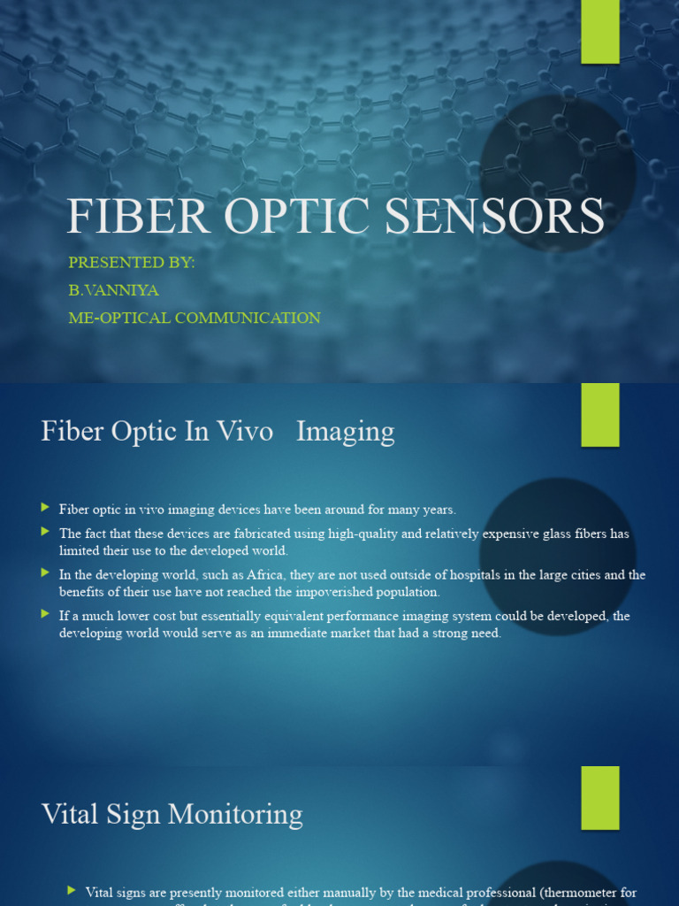 Fiber Optic Sensors in Healthcare Applications | PDF | Monitoring ...