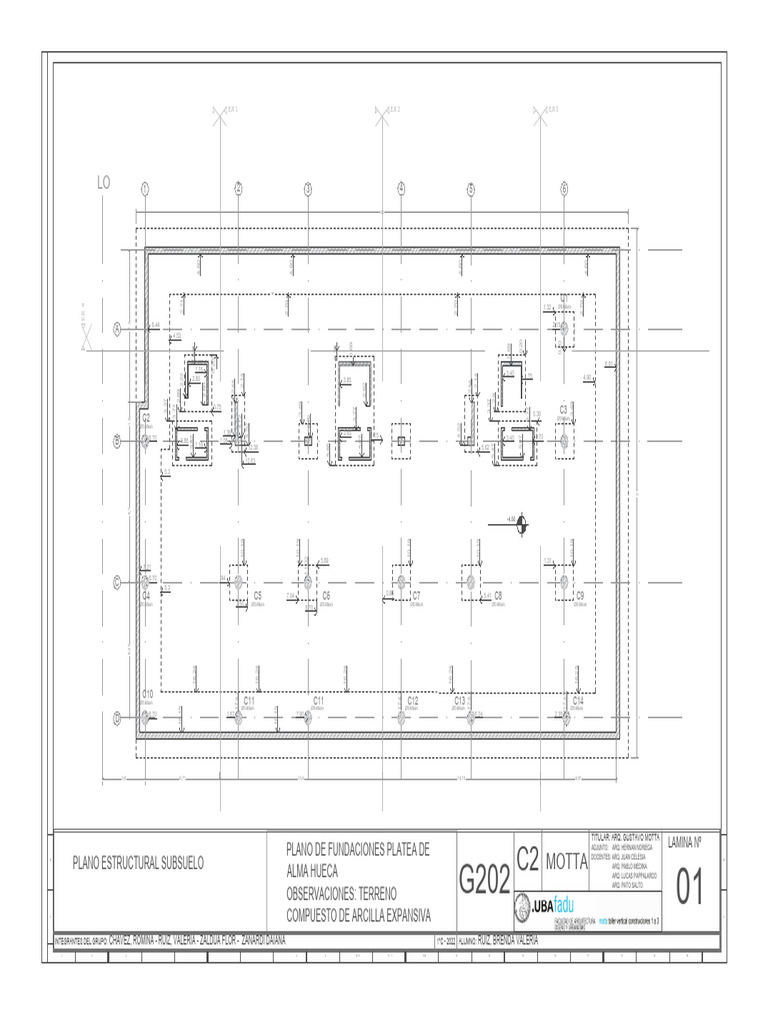 Terraza Palace Replanteo-Plano Estructural Subsuelo | PDF