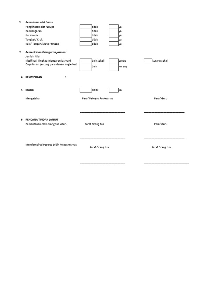 Format Penjaringan | PDF