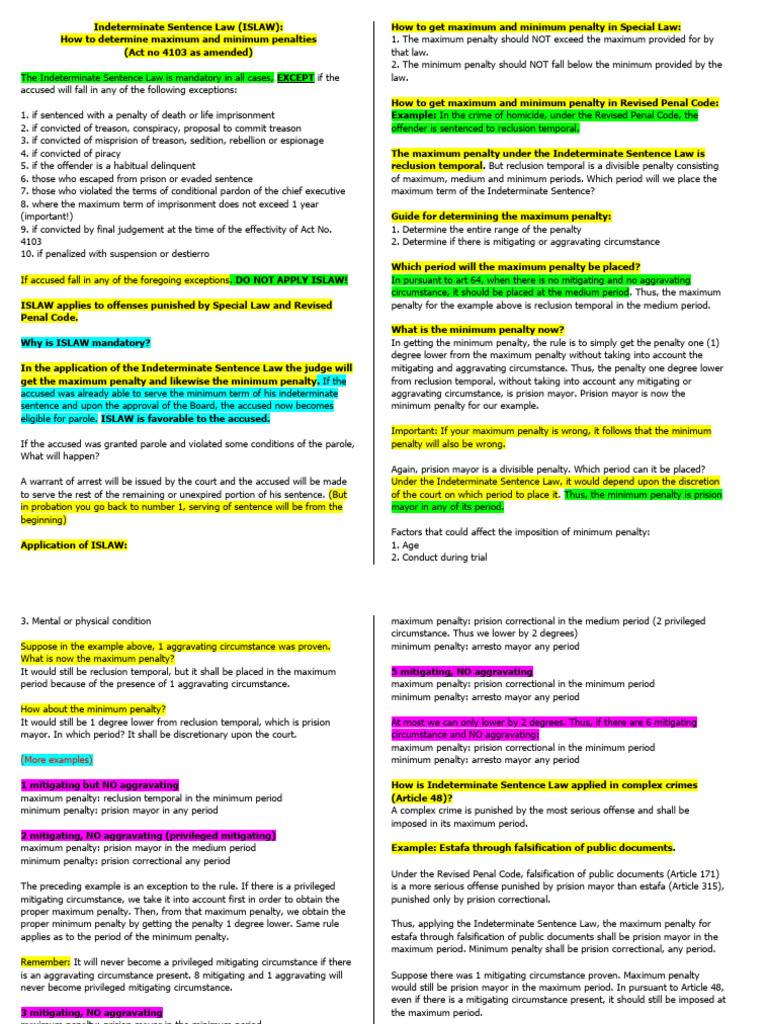 ISLAW | PDF | Sentence (Law) | Criminal Justice