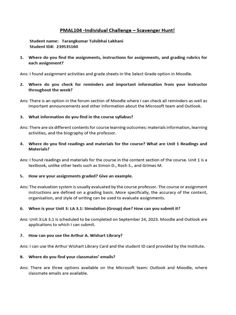 Pmal104 Individual Challenge Scavenger Hunt Pdf