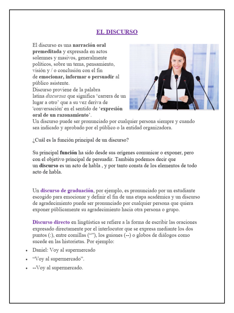El Discurso | PDF | Hablar en público