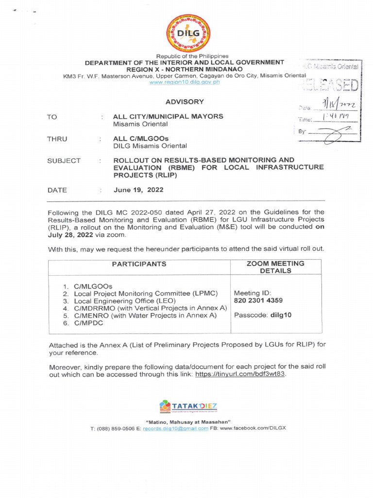 Rollout On Rbme For Local Infrastructure Projects | PDF