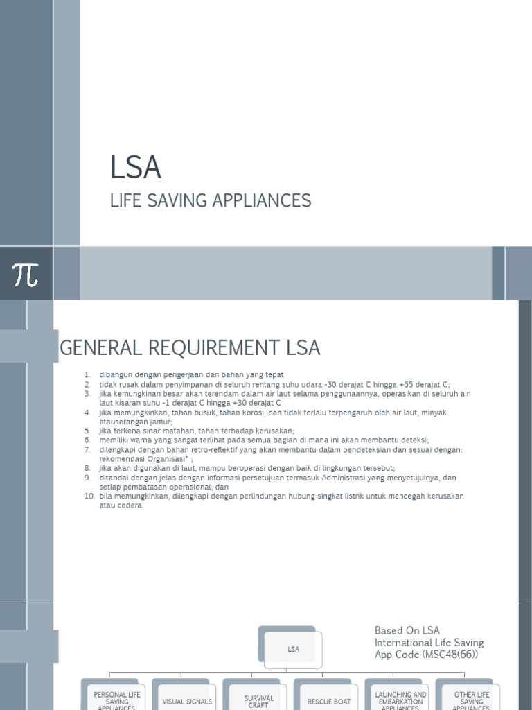 Life Saving Appliances | PDF