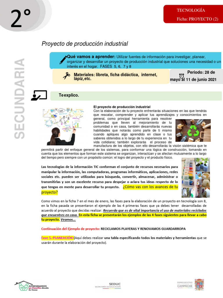 Proyecto (2) 2do Grado | PDF | Tecnologías de la información