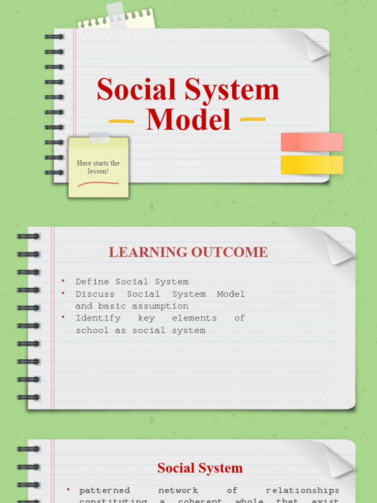 Social System Model: Here Starts The Lesson! | PDF | System | Knowledge