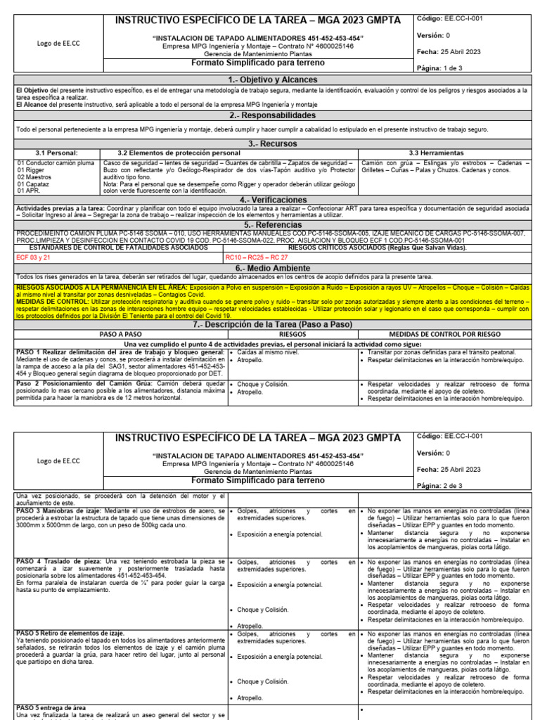 Formato Instructivo Corto | PDF
