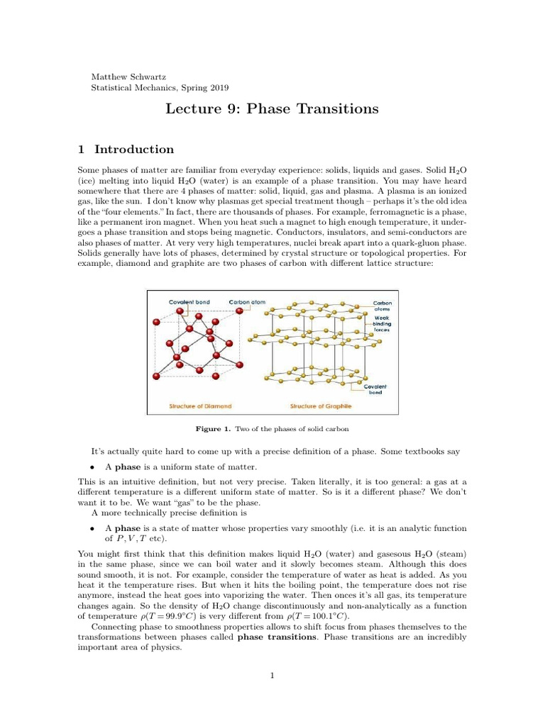 Phase Transition-Harvard | PDF | Phase (Matter) | Chemical Bond