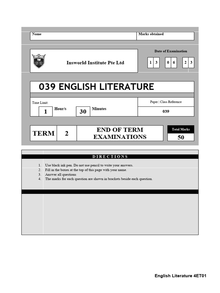 English Literature Exam: War Photographer Analysis | PDF