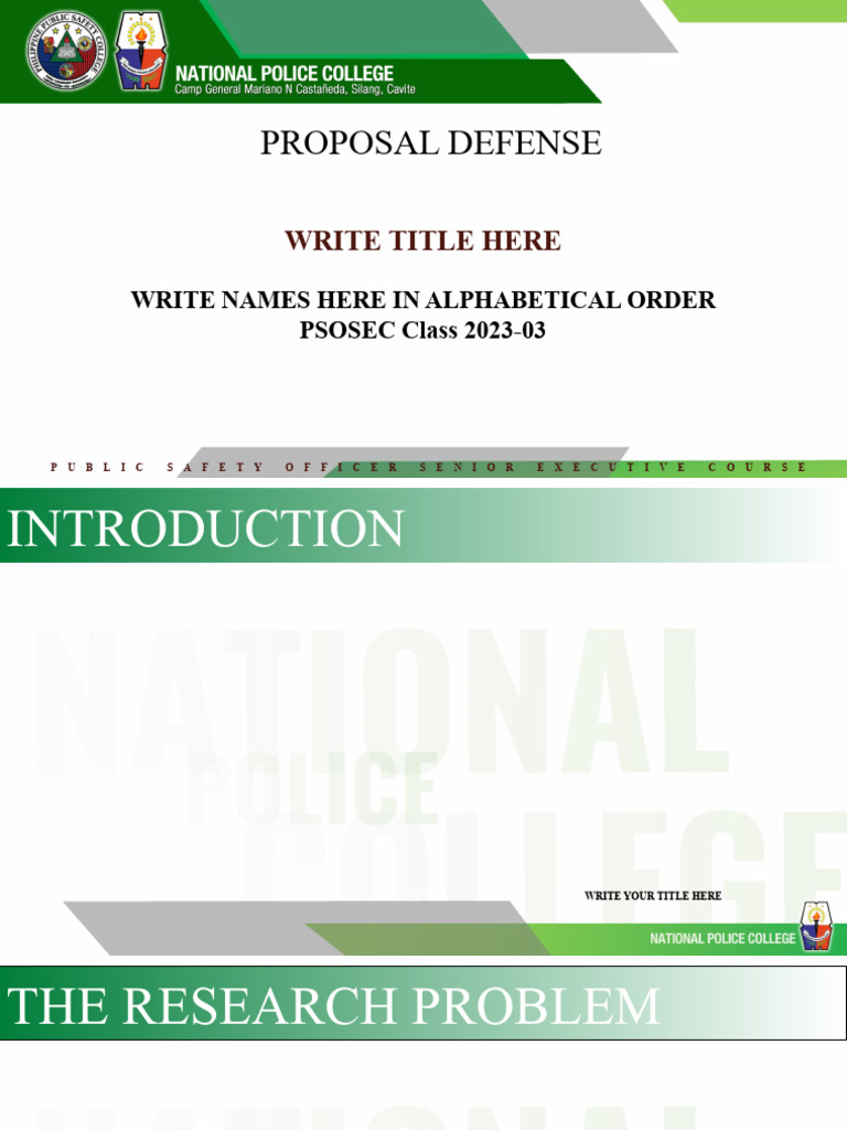 Template For Proposal Defense | PDF | Language Arts & Discipline ...