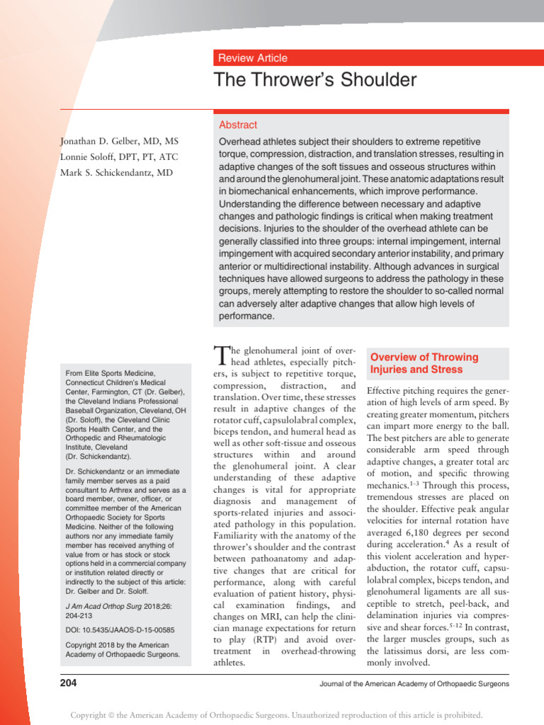 6 The Throwers Shoulder Jaaos 251886727 | PDF | Shoulder ...