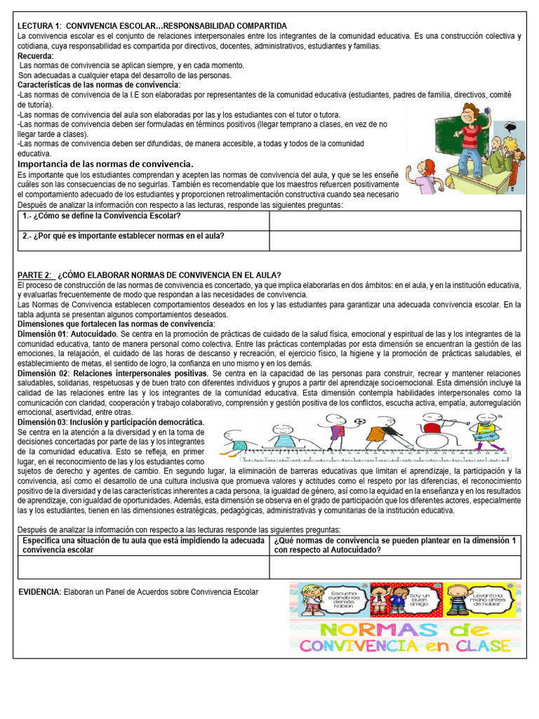 LECTURA DE 3ro-Dpcc | PDF | Salón de clases | Las emociones