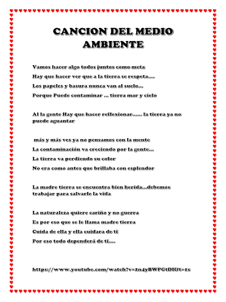Cancion Del Medio Ambiente | PDF