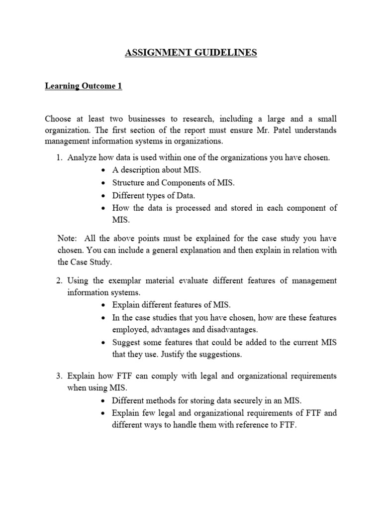 Assignment Breakdown MIS | PDF | Management Information System | Information