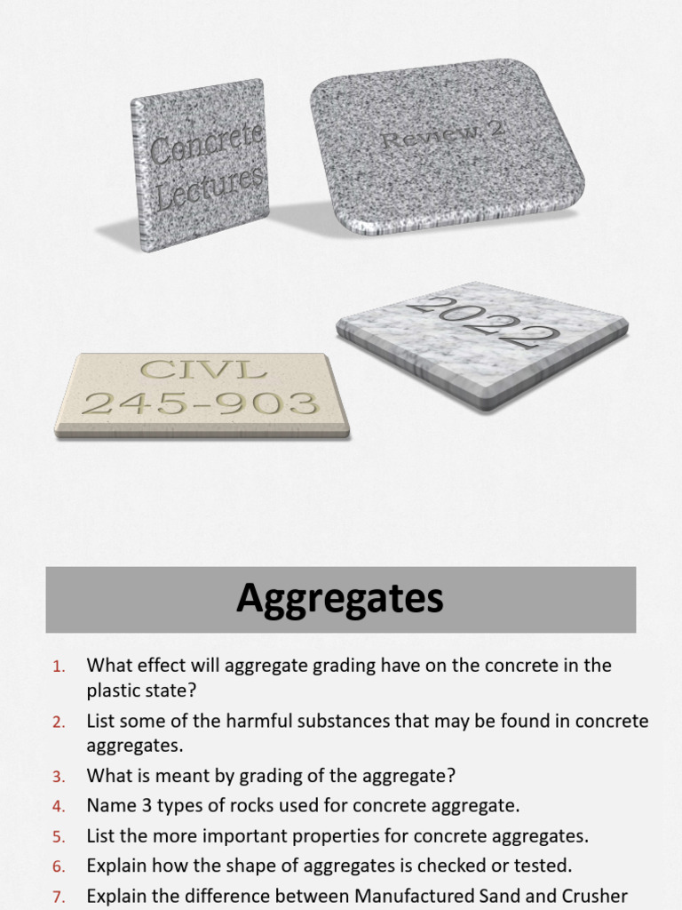 Concrete Mix Components and Properties | PDF | Concrete | Construction ...