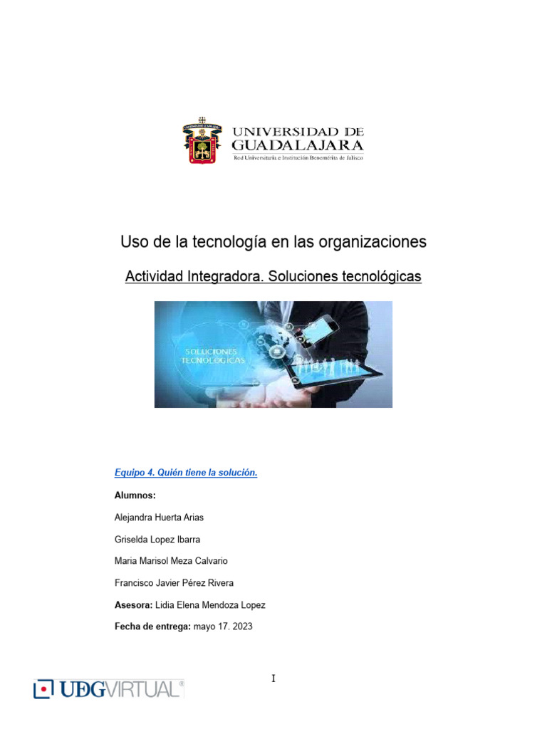 UTO-Actividad Integradora-Soluciones Tecnologicas-Perez-Francisco y Equipo Segundo Intento ...