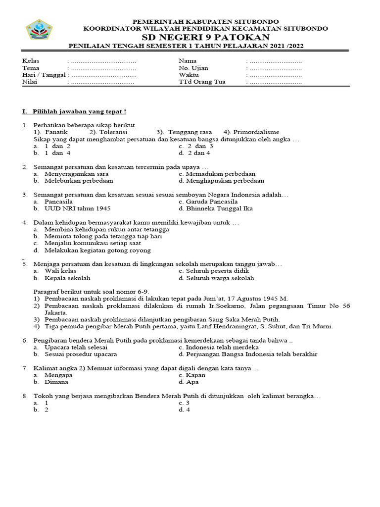 Soal Bu Irma 15 - 2021 | PDF
