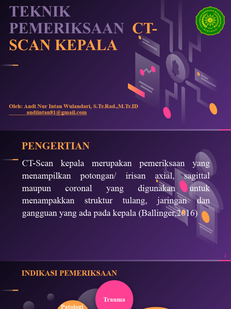 4.teknik Pemeriksaan CT-Scan Kepala | PDF