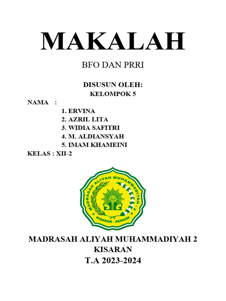 Makalah Bfo Dnan Prri | PDF