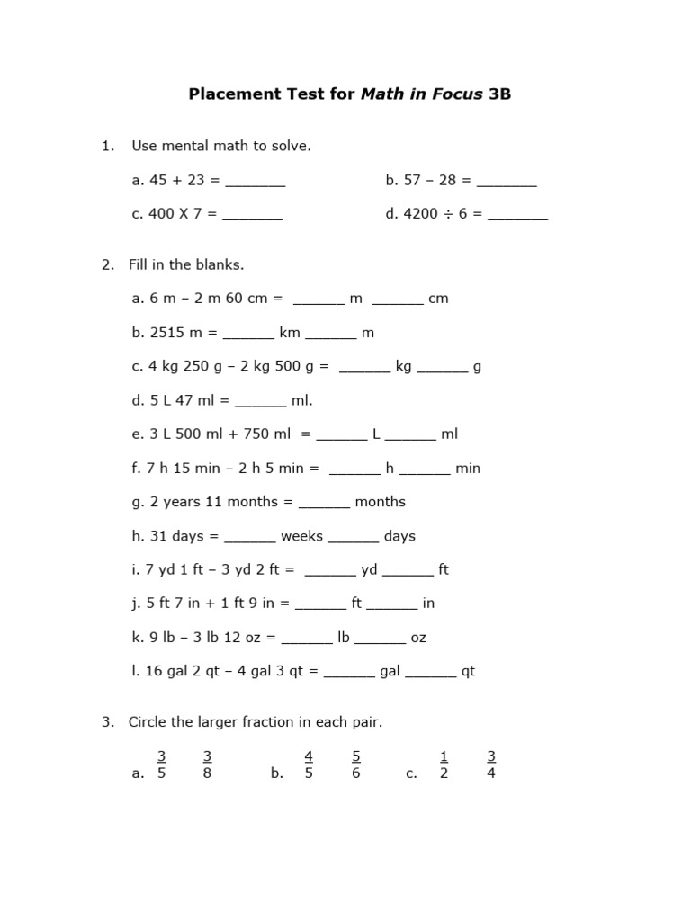 Math in Focus 3B Worksheet | PDF | Area