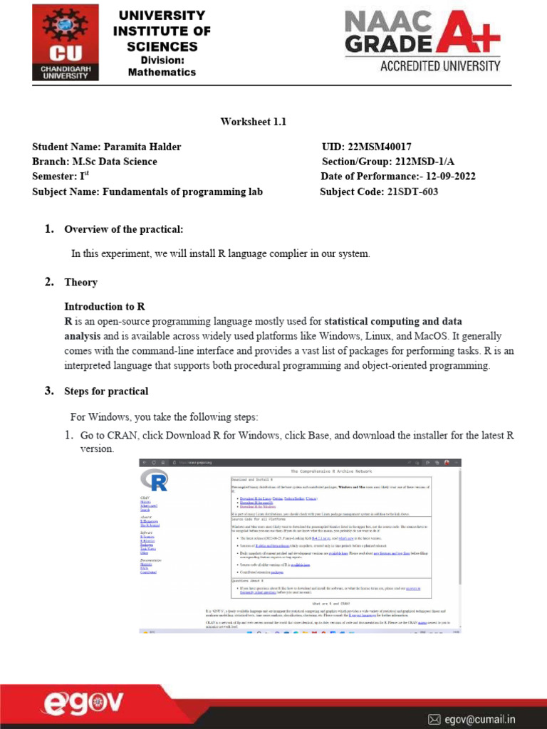 Install R Language on Windows Guide | PDF