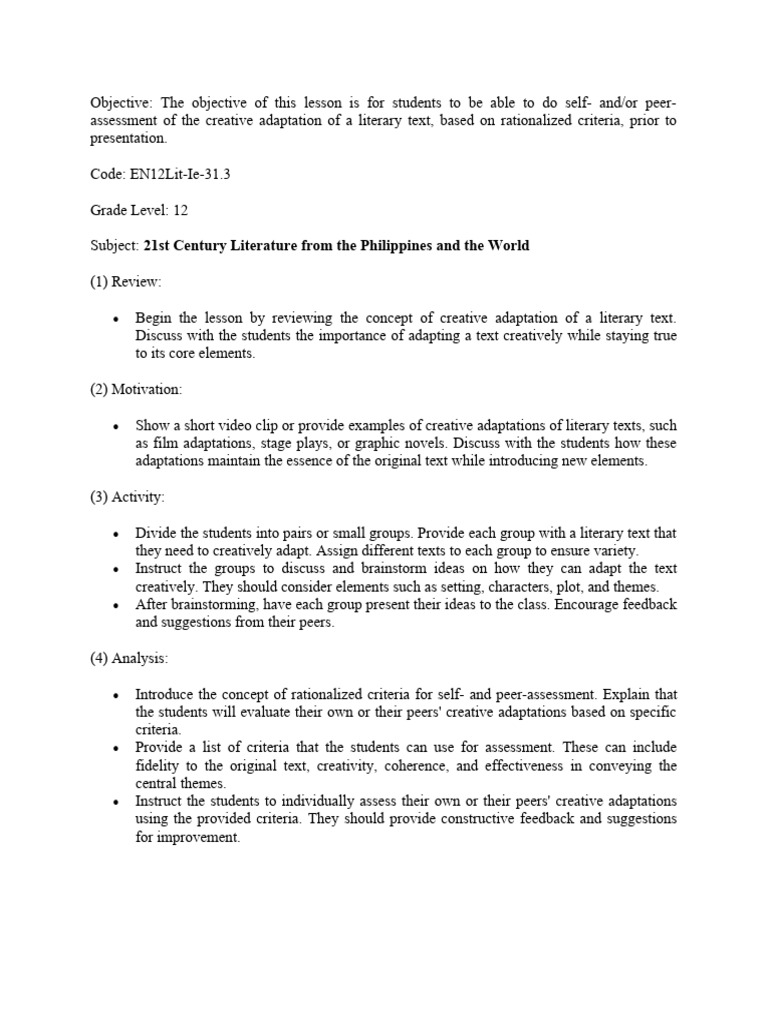 EN12Lit Ie 31.3 | PDF | Brainstorming | Self