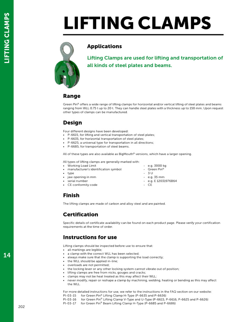 Chapter 14 - Lifting Clamps | PDF | Steel | Civil Engineering