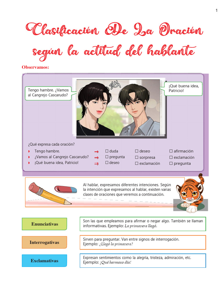 2 Clasificación-De-la-Oración Segun La Actitud Del Hablante ML Est ...