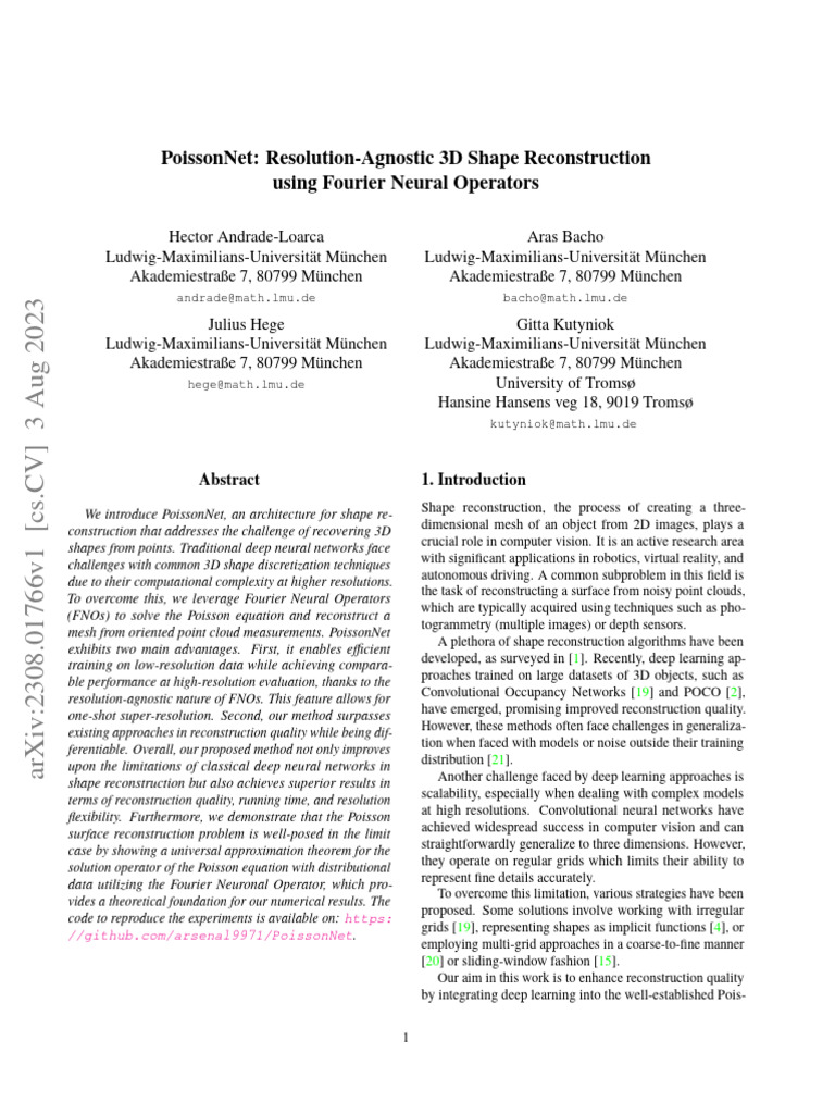 Poisson Net Hector 2308.01766 | PDF | Distribution (Mathematics) | Fourier Transform