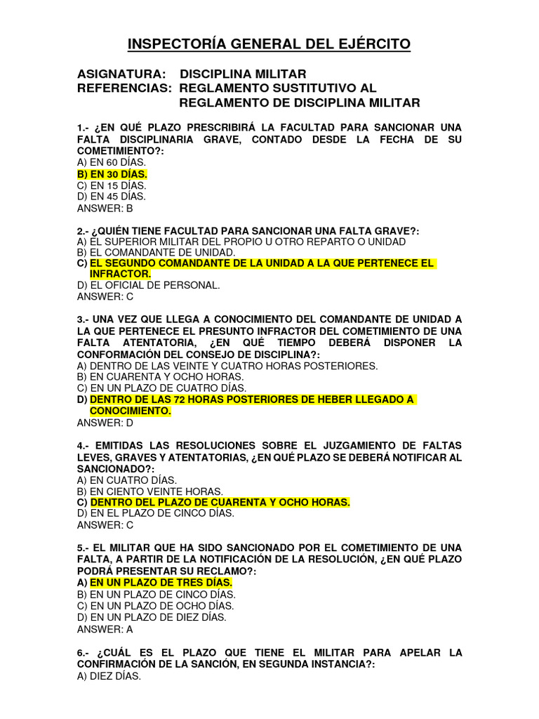 Disciplina Militar-1 | PDF | Disciplinas | Gobierno