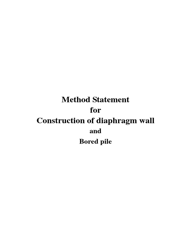 Guide Wall Construction for Diaphragm Wall | PDF | Deep Foundation ...