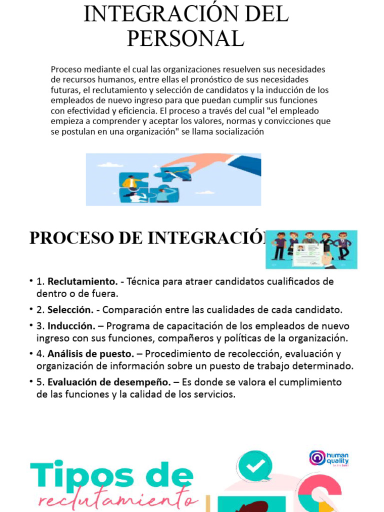 Integración Del Personal | Descargar gratis PDF | Gestión de recursos ...