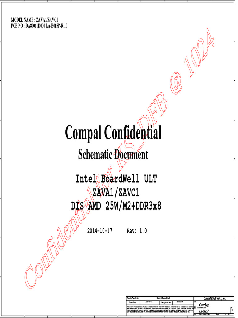 LA-B015P-R10 (4G) - 1020 - FINAL - For DFB | PDF | Usb | Computer Hardware