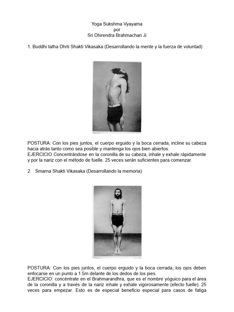 Ejercicios de Sukshma Vyayama para la Salud | PDF | Ojo humano ...
