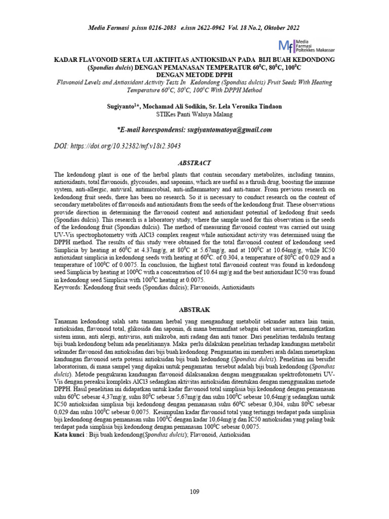 Extrak Biji Buah Gedondong | PDF | Chemistry