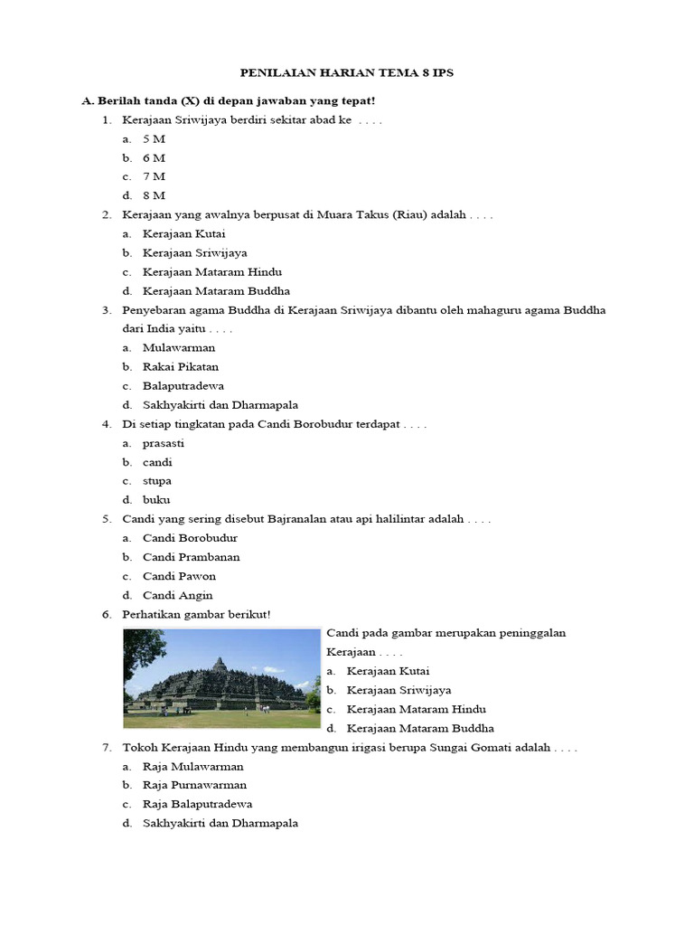 Soal PH Ips Tema 8 | PDF