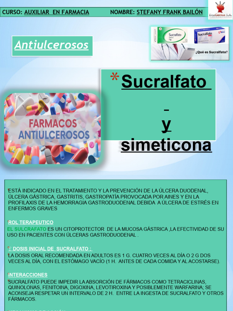 Sucralfato 2021 | PDF | Química medicinal | Farmacología