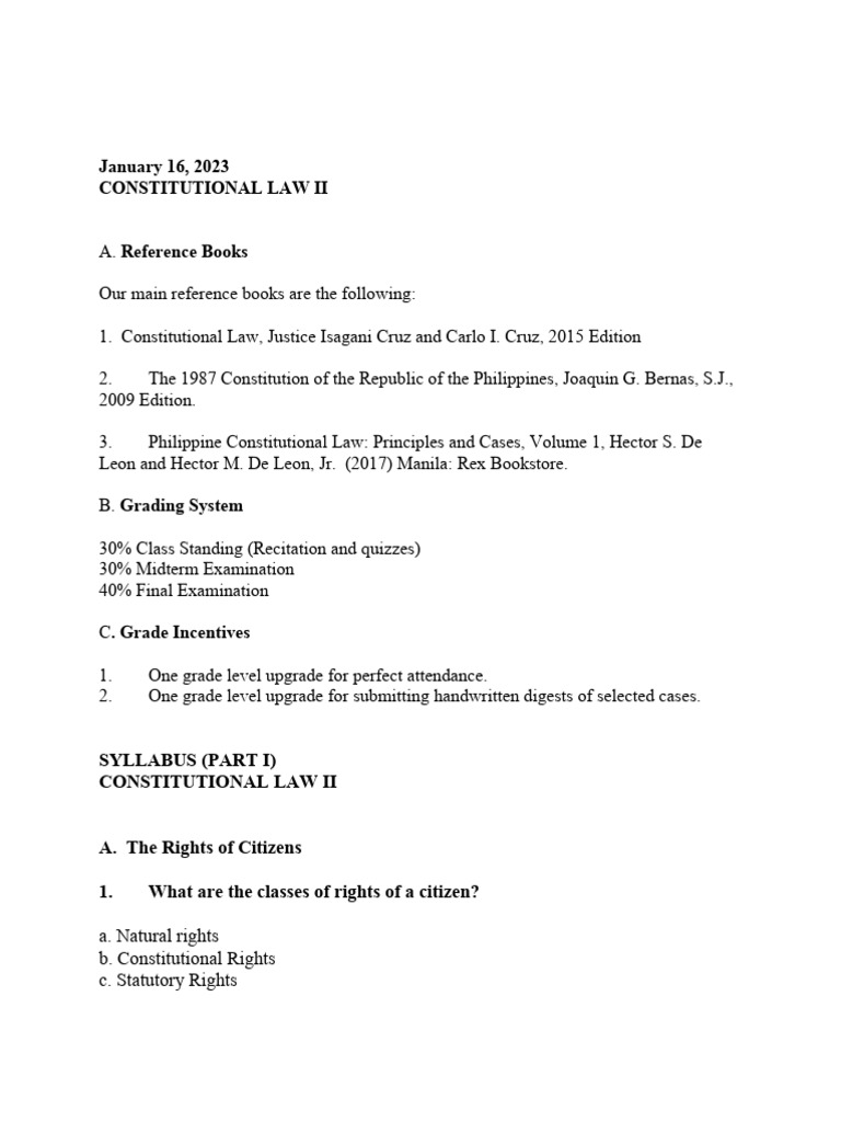 Consti Ii Rights and The Inherent Powers | PDF | Eminent Domain ...