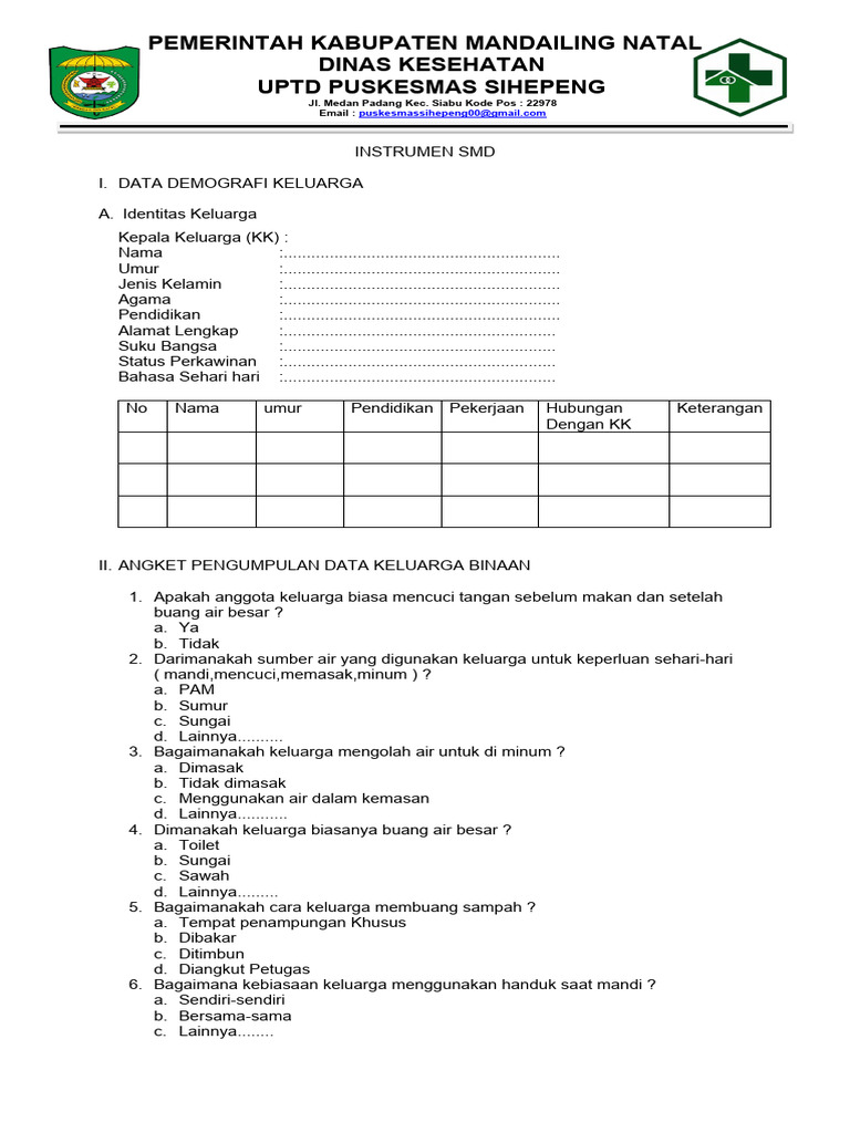 Kuesioner SMD | PDF | Kesehatan Holistik | Pengembangan Diri