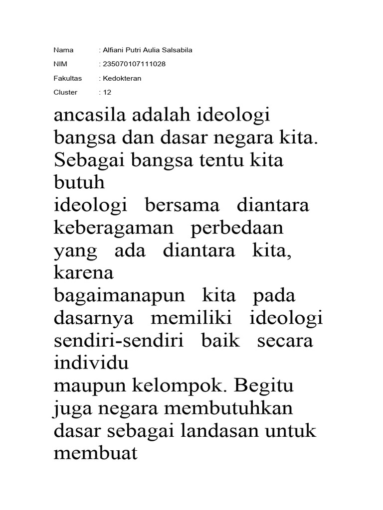 Esai Pancasila N Kebangsaan | PDF | Agama & Spiritualitas