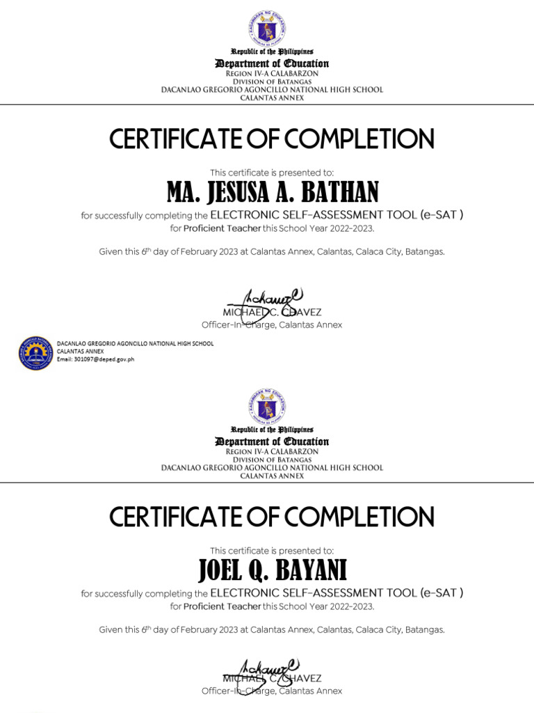 Esat Certification | PDF