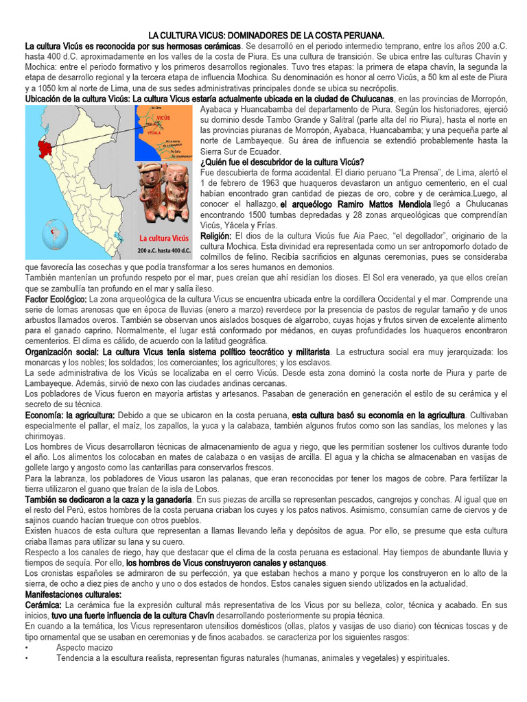 LA CULTURA VICUS | PDF